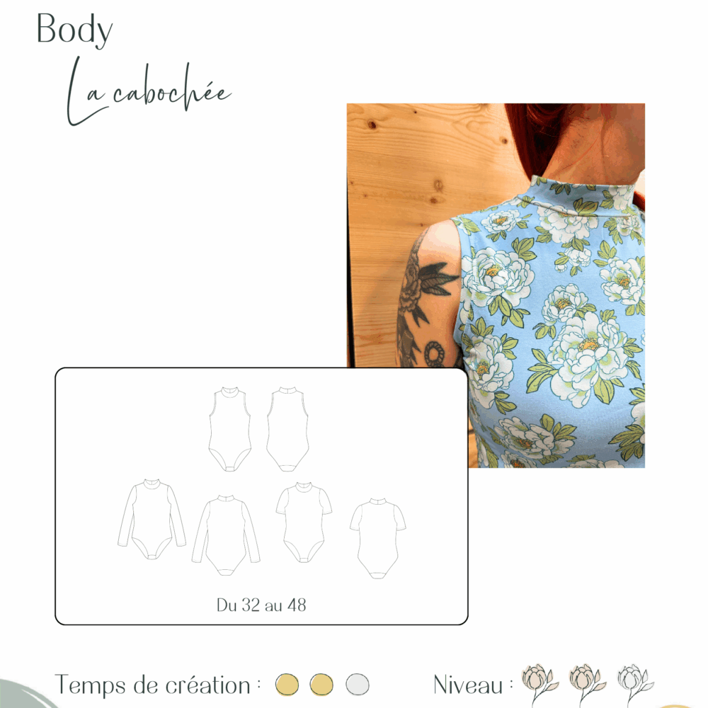 Patron body LA CABOCHEE - Auguste & June x Avril Fabrics